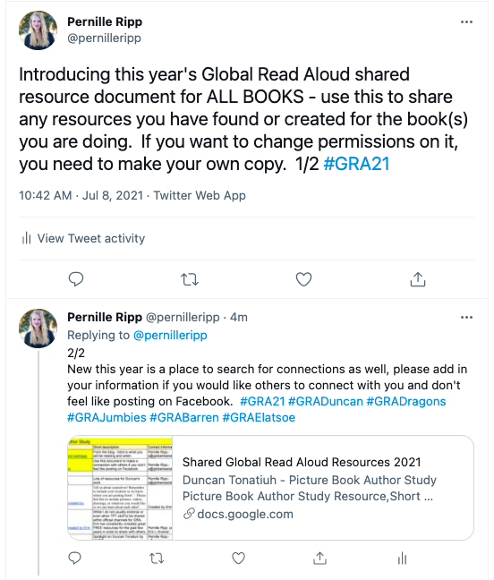 2021 Global Read Aloud Shared Resource Document #GRA21 – The Global ...